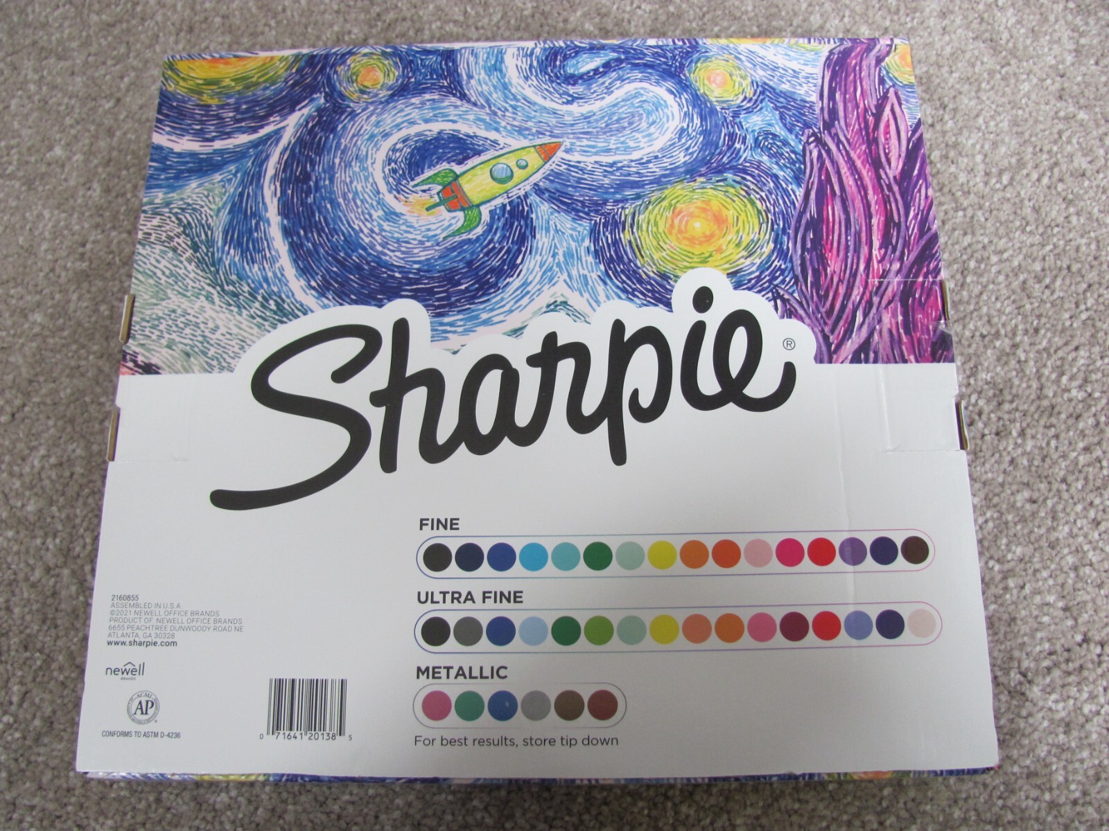 Sharpie Permanent Markers Gift Set, Gray Barrels/Assorted Ink Colors ...