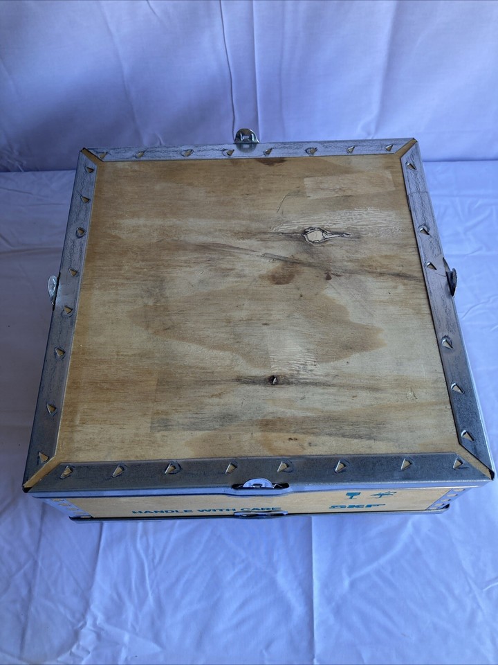 Wooden shipping crate box industrial decor storage | eBay