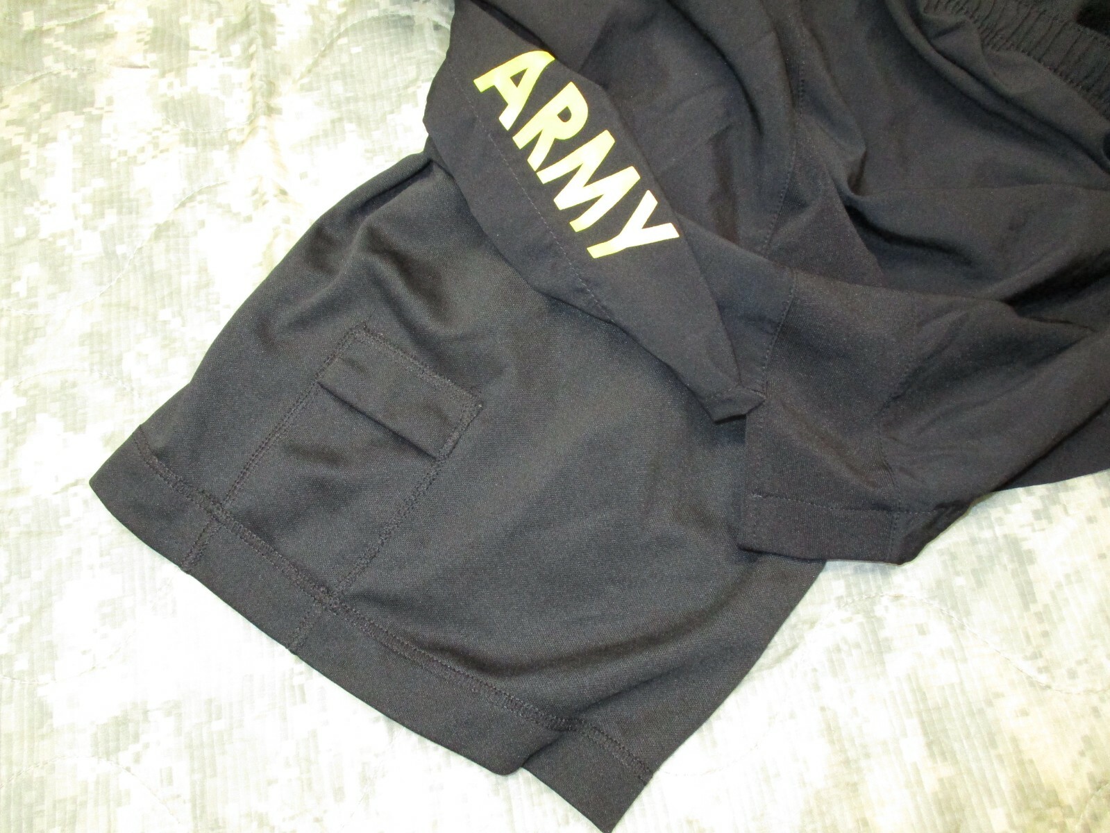 BLACK US ARMY PT SHORTS APFU TRUNKS PHYSICAL FITNESS TRAINING UNIFORM ...