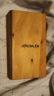 Jerusalem Olive Wood Hand Carved Holy Bible - King James Old &New ...