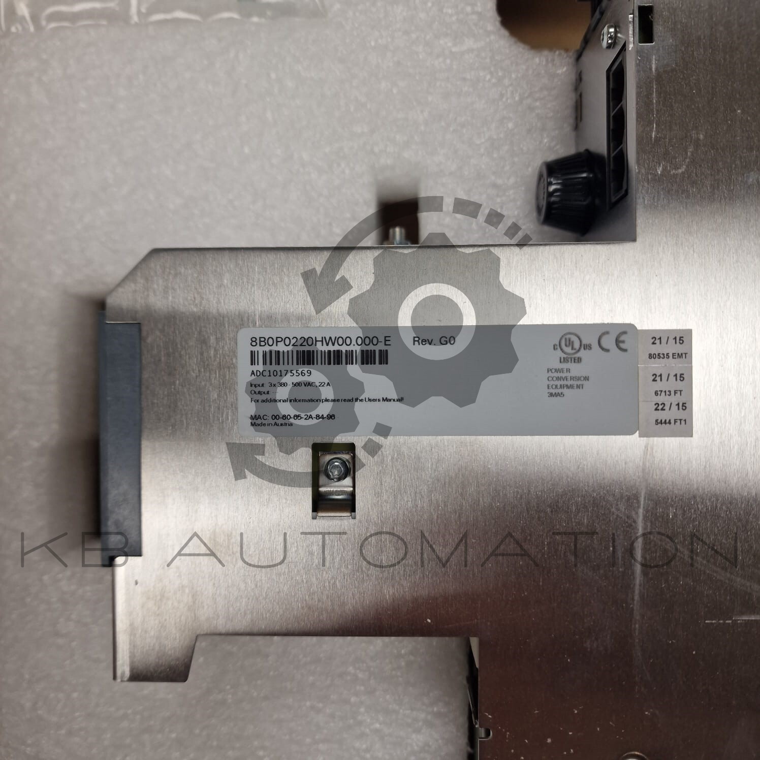 B&R Automation 8B0P0220HW00.000-E ACOPOSmulti P0220 power supply module ...