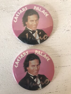 Caesars Palace Pin Badge - Julio Iglesias - Includes Priority Shipping ...
