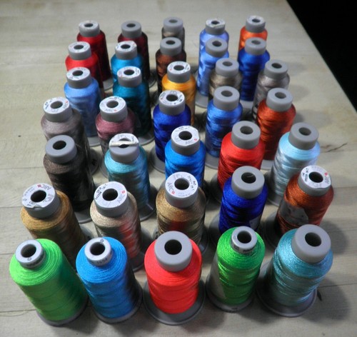 Machine Embroidery Thread Lot of 35 ARC Poly 1000 M 40 Wt Used | eBay