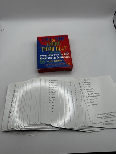 "Can You Name Them All?" Pomegranate Knowledge Cards Trivia Quiz Deck ...