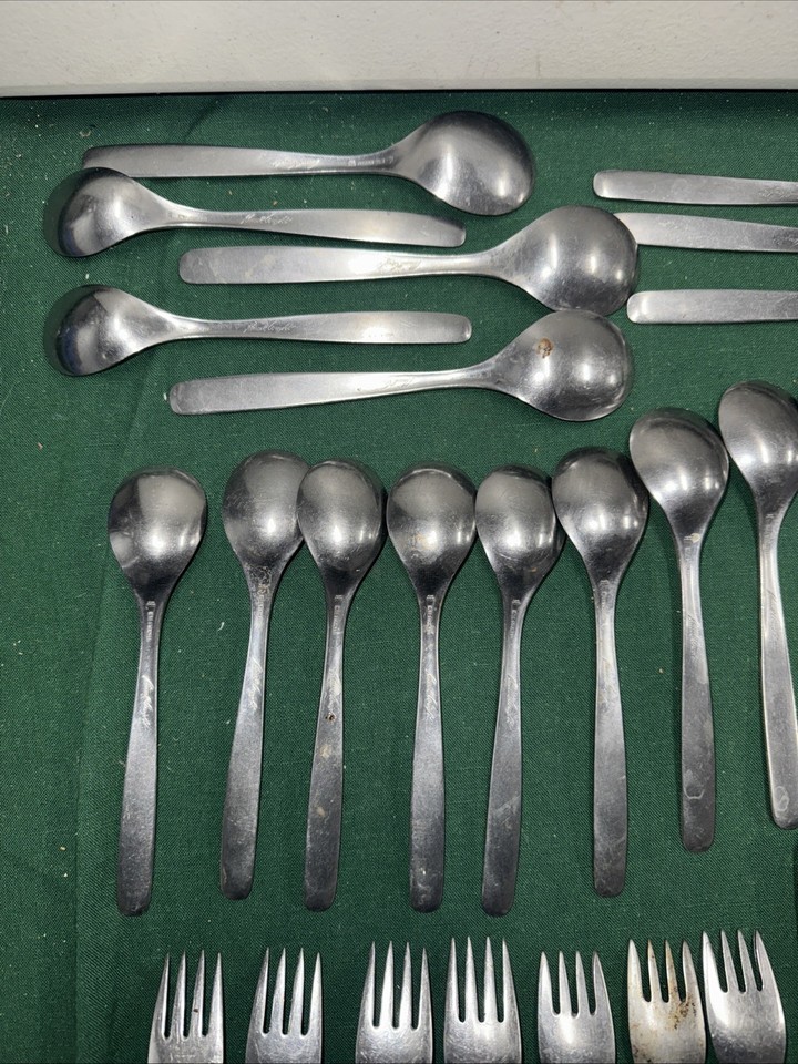 Russel Wright Hull Highlight Pinch Stainless Flatware Mid Century 47 ...