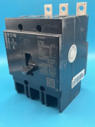 Eaton Cutler Hammer GHB3070 3 Pole 70 A Circuit Breaker | eBay