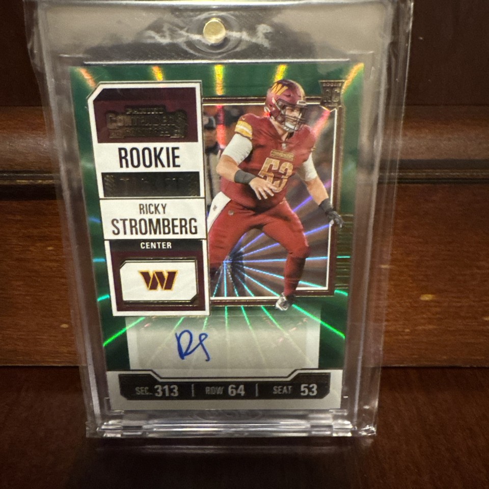 2023 Panini Contenders - Rookie Ticket Green Laser #165 Ricky Stromberg ...