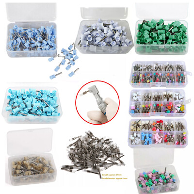 Dental Latch Tapered Rubber Bristle Polishing Cups&Brushes Tooth Prophy ...