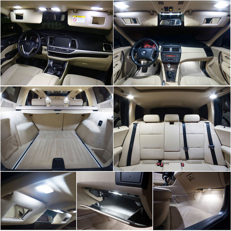 White LED Interior Light Kit For Jaguar XF 2007-2015/XJ 2003-2009 ...