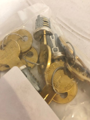 (4) CompX Lock Core key Timberline 113E Lock Plug Polish Nickel #9523 ...
