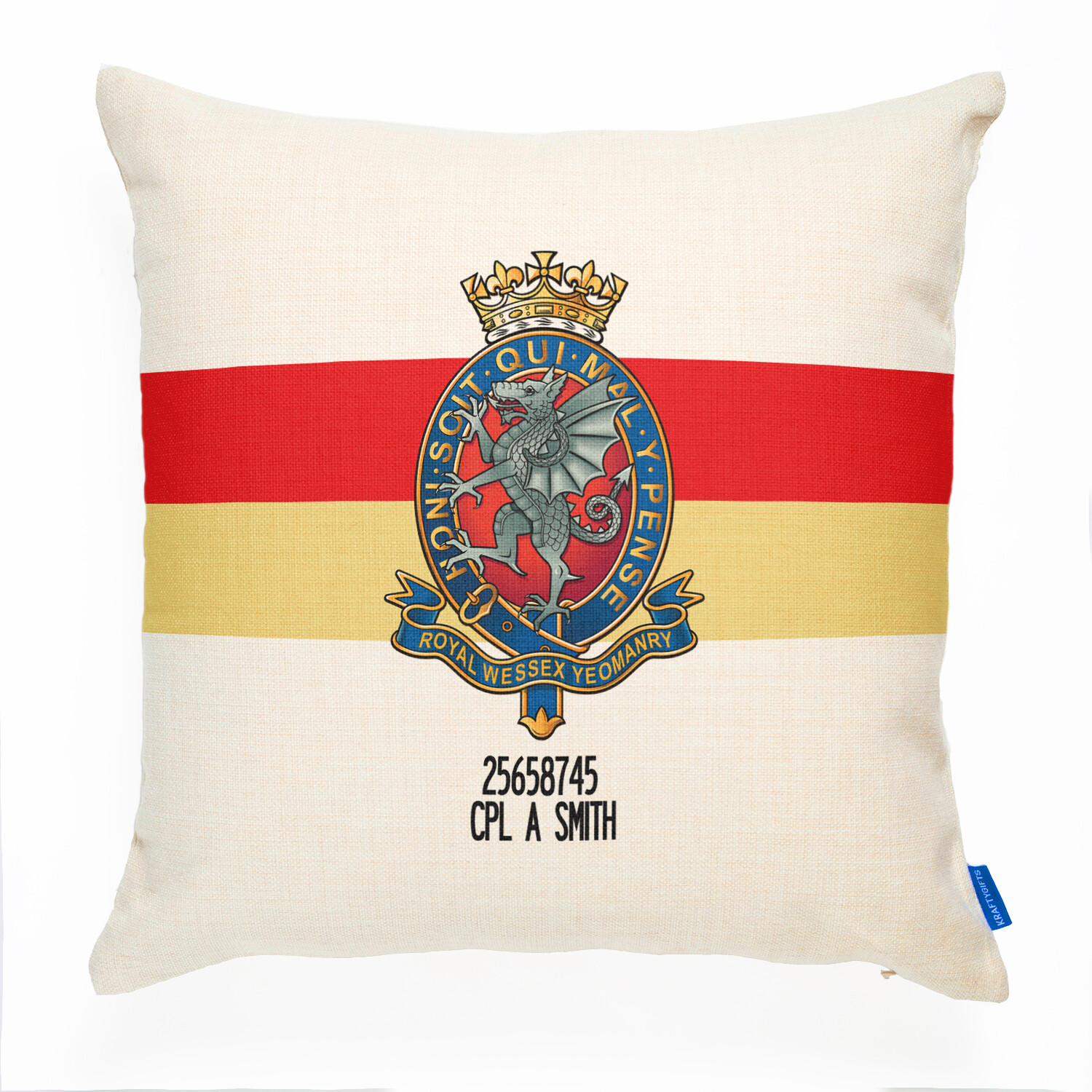 Royal Wessex Yeomanry Cushion Cover PERSONALISED British Military Gift ...