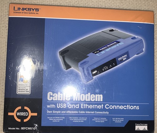 New NIB Linksys BEFCMU10 Cable Modem with Cable and USB and Ethernet ...