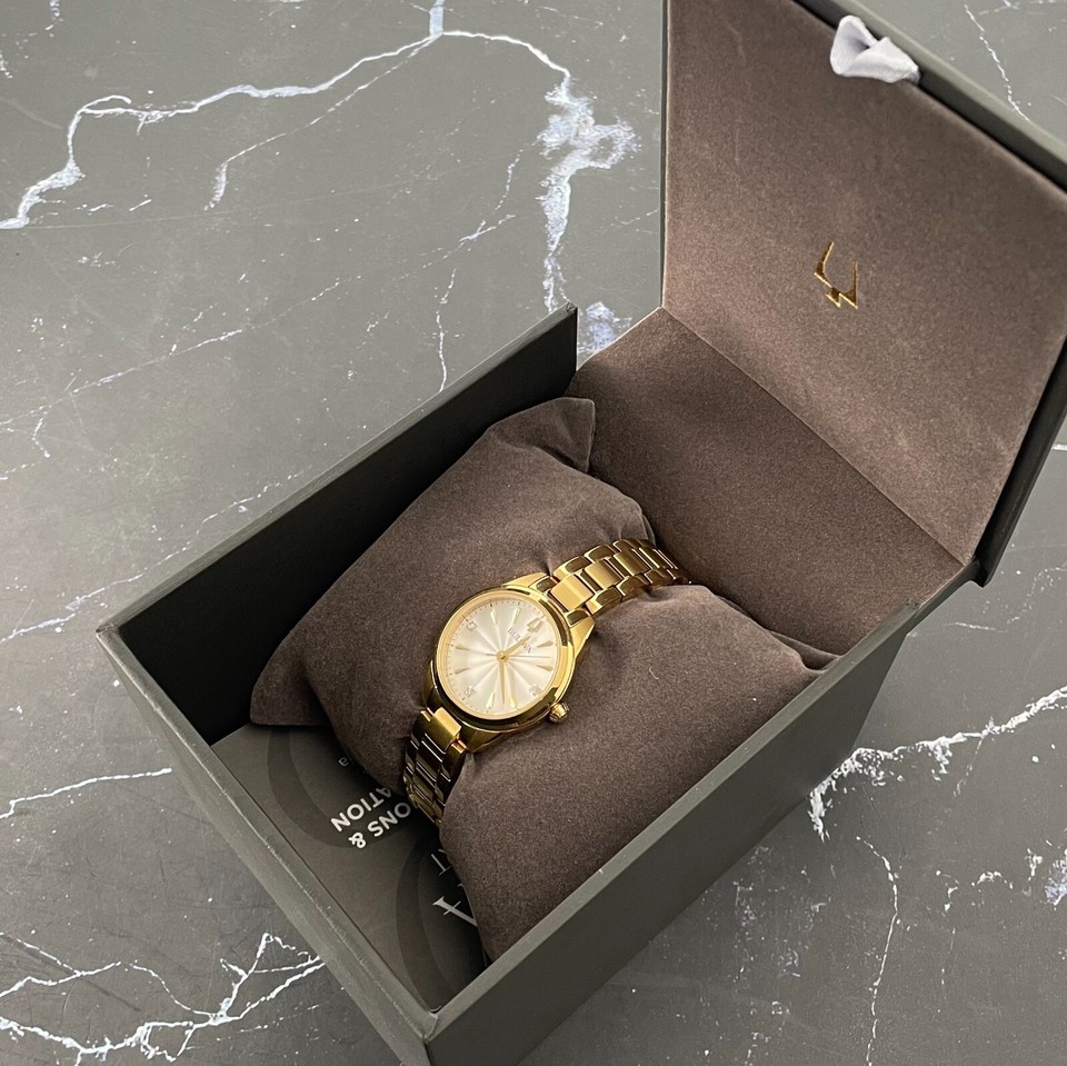 Bulova Sutton 97P150 Quartz Diamond White Dial Women's Classic Watch ...