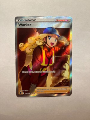Worker Pokemon Silver Tempest 195/195 Full Art Ultra Rare NM | eBay