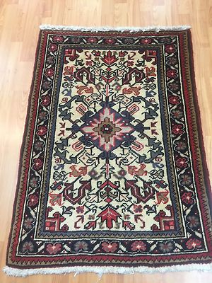 2'5" x 3'3" Azerbaijani Oriental Rug - Hand Made - 100% Wool - Full ...