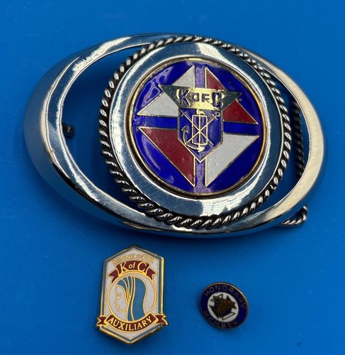 Knights of Columbus Belt Buckle Western Style and Pins | eBay