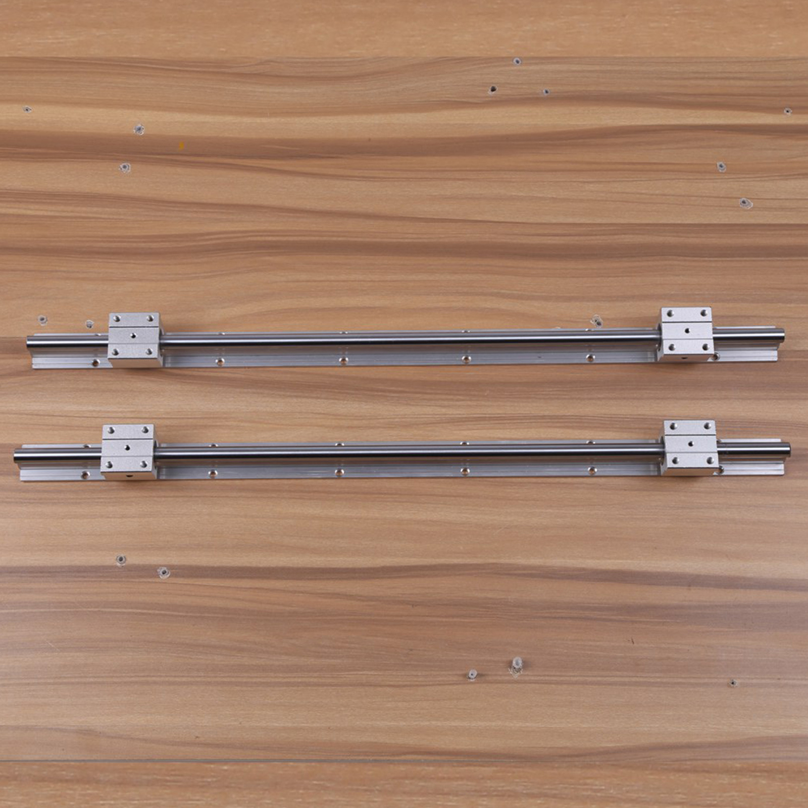 2Pcs SBR12-600mm 12MM Linear Bearing Rail Slide Guide Shaft 4Pcs ...