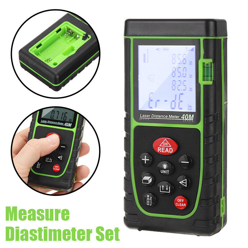 40m-100m Handheld Laser Rangefinder Digital Distance Meter Tape Measure ...