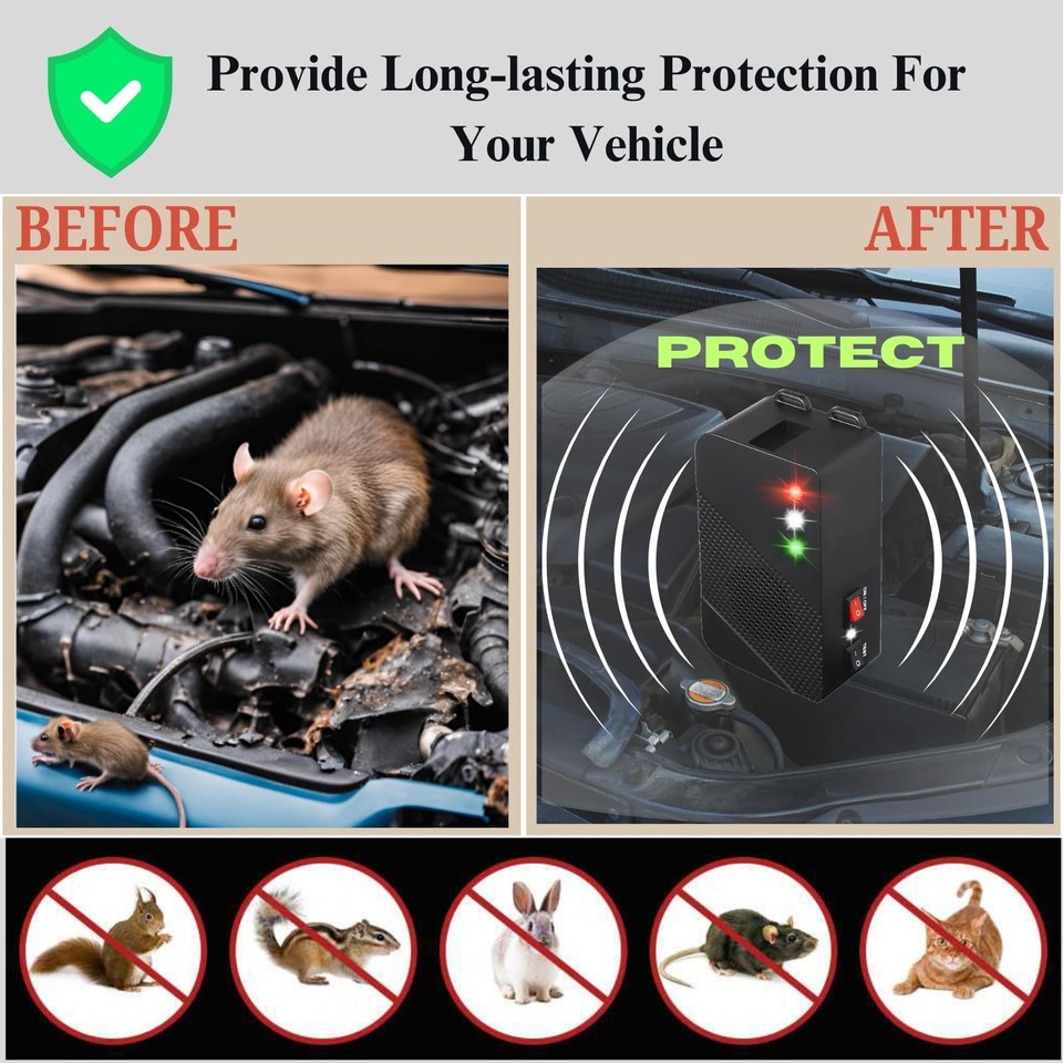 Ultra Sonic Rodent Electronic Repellers Battery Operated Mouse Pest ...