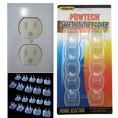 20 Piece Safety Electric Outlet Plug Protector Child Proof Shock Guard ...