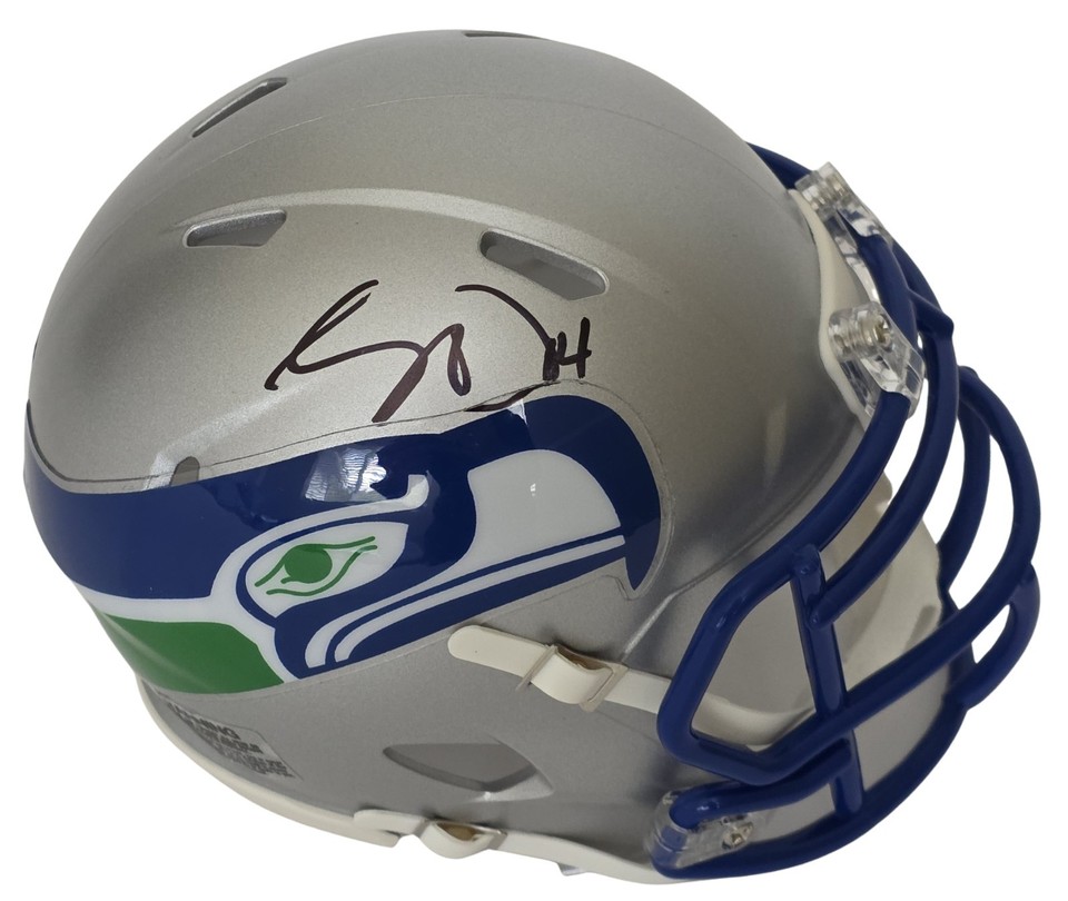 Sam Darnold Signed Seattle Seahawks Football Mini Helmet COA Proof ...
