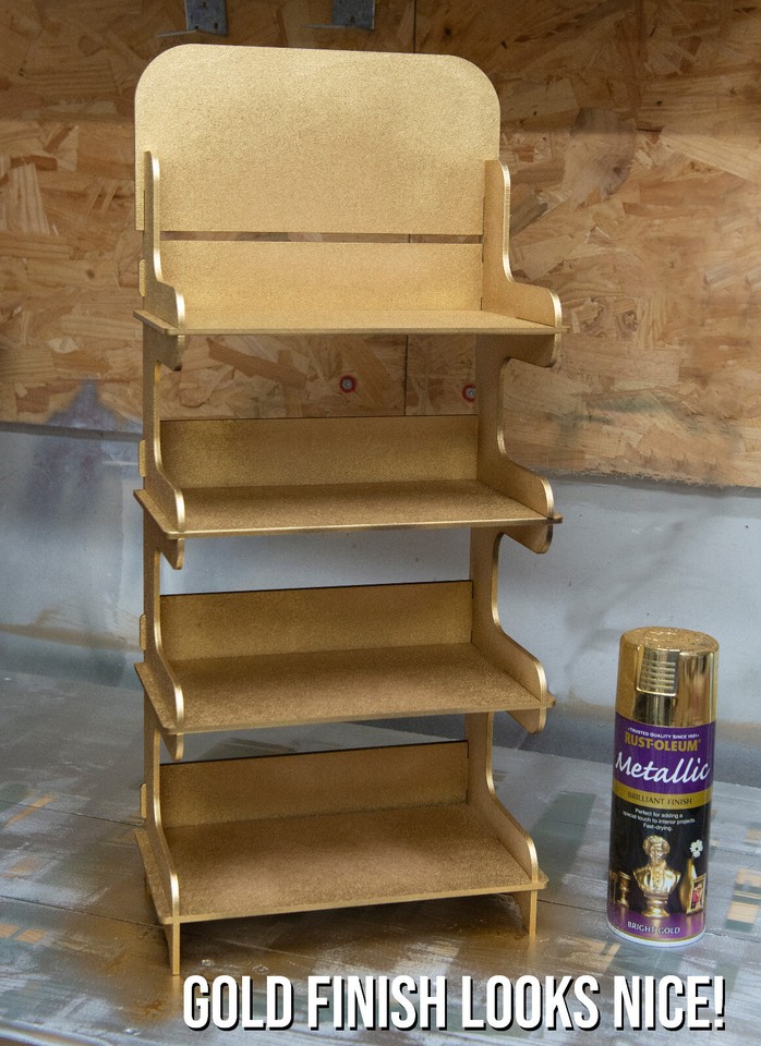 TALL DISPLAY STAND 4 TIER Retail SHELF UNIT CRAFT FAIR 4mm MDF NO GLUE ...