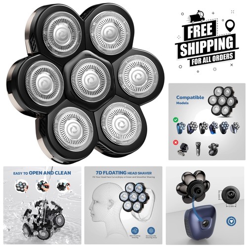 High-Performance 7D Floating Razor Heads - Faster, Cleaner Shaving ...