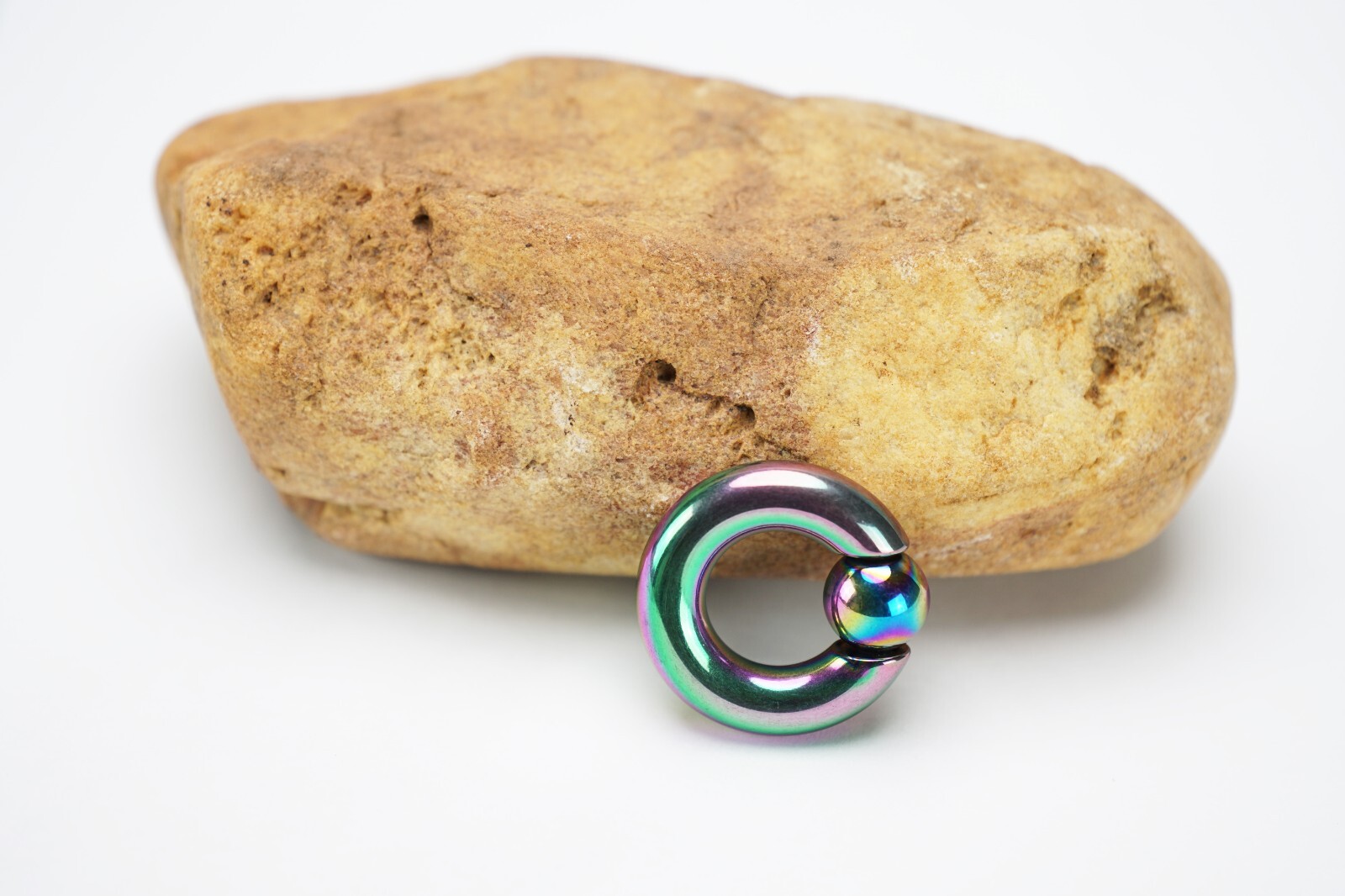 Big Size Stainless Steel Captive Bead Ring CBR Ear Tunnel Plug Gauge ...