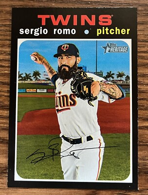Minnesota Twins 2020 Topps Heritage Sergio Romo Baseball Card #687 | eBay