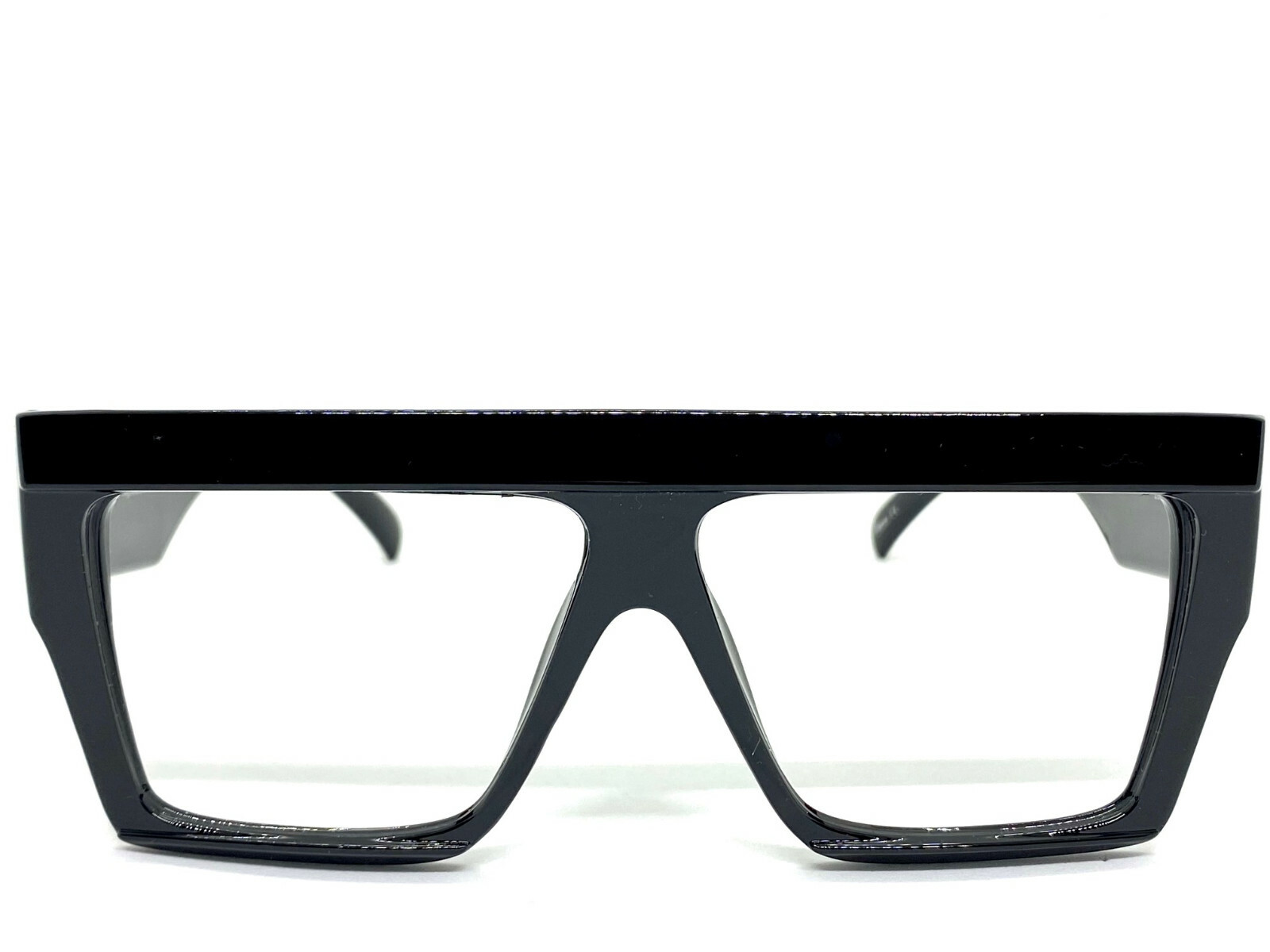 Oversized RETRO Style Lensless Eye Glasses Super Thick Black Frame Only ...