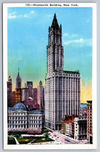 New York City New York NY Woolworth Building Vintage Postcard | eBay