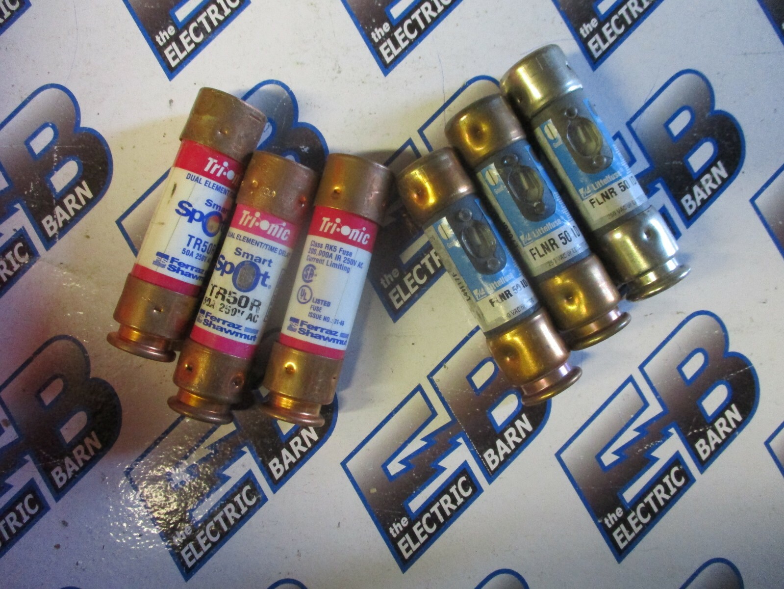 Littelfuse FLNR50ID, (6) 50 Amp, 250V TD FUSES (2) MATCH SET OF (3 ...