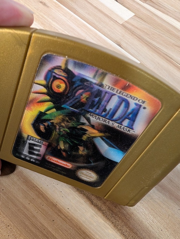 The Legend Of Zelda Majora’s Mask Holographic Gold Edition Authentic ...