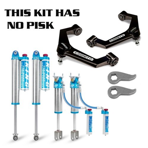 Cognito 3" Leveling Kit w/ King 2.5" Res Shocks 2020-2025 GM 2500 ...