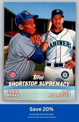 Shortstop Supremacy (Ernie Banks / Alex Rodriguez) 2001 Topps #TC6 ...