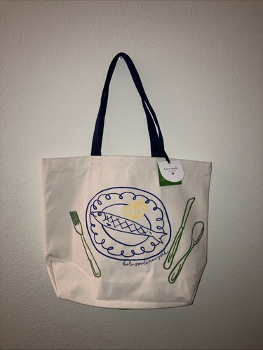 Kate Spade New York X Target Fish Embroidered Canvas Tote Bag New With ...