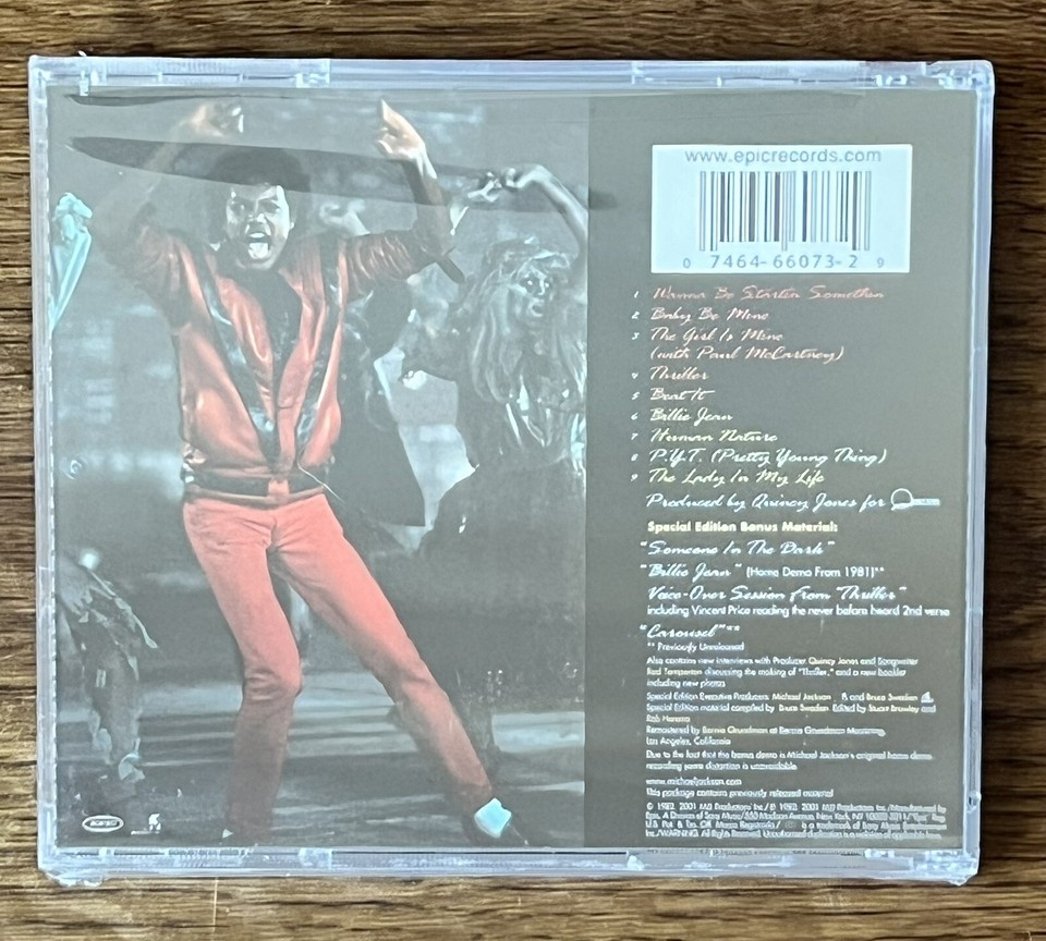 Thriller Special Edition Remastered by Michael Jackson CD 2001 New ...