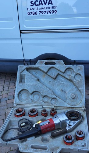 Ridgid 690 hand held pipe threader & 6 dies 110v | eBay UK