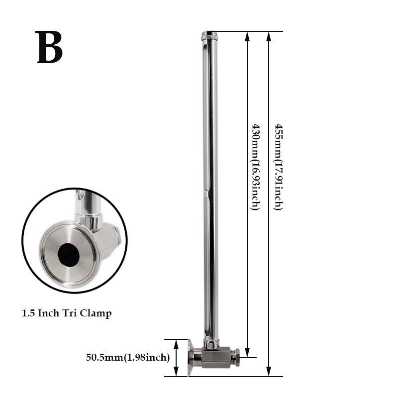 Tri-Clamp 1.5" Sight Gauge Homebrew Water Level Guard Reinforced ...