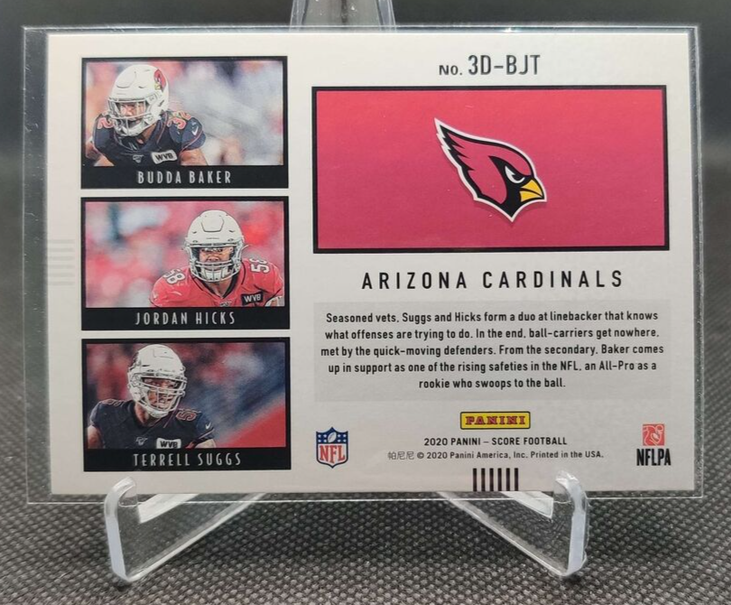 2020 Score 3D #3D-BJT Baker Hicks Suggs Arizona Cardinals football card ...