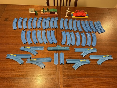 Thomas the Train 90's-2000's Blue Plastic 50pc Track Set Trackmaster ...