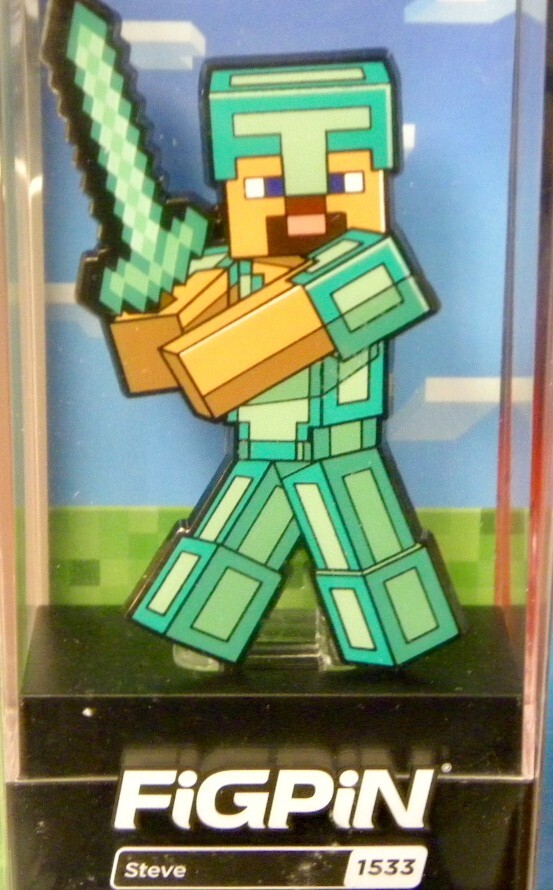 FiGPiN 2 Pack MINECRAFT #1533 Steve & #1534 CREEPER Target Exclusive ...
