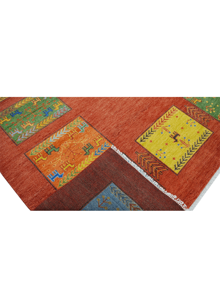 Hand-Knotted Multicolor Traditional Tribal Gabbeh Area Rug | Handmade ...