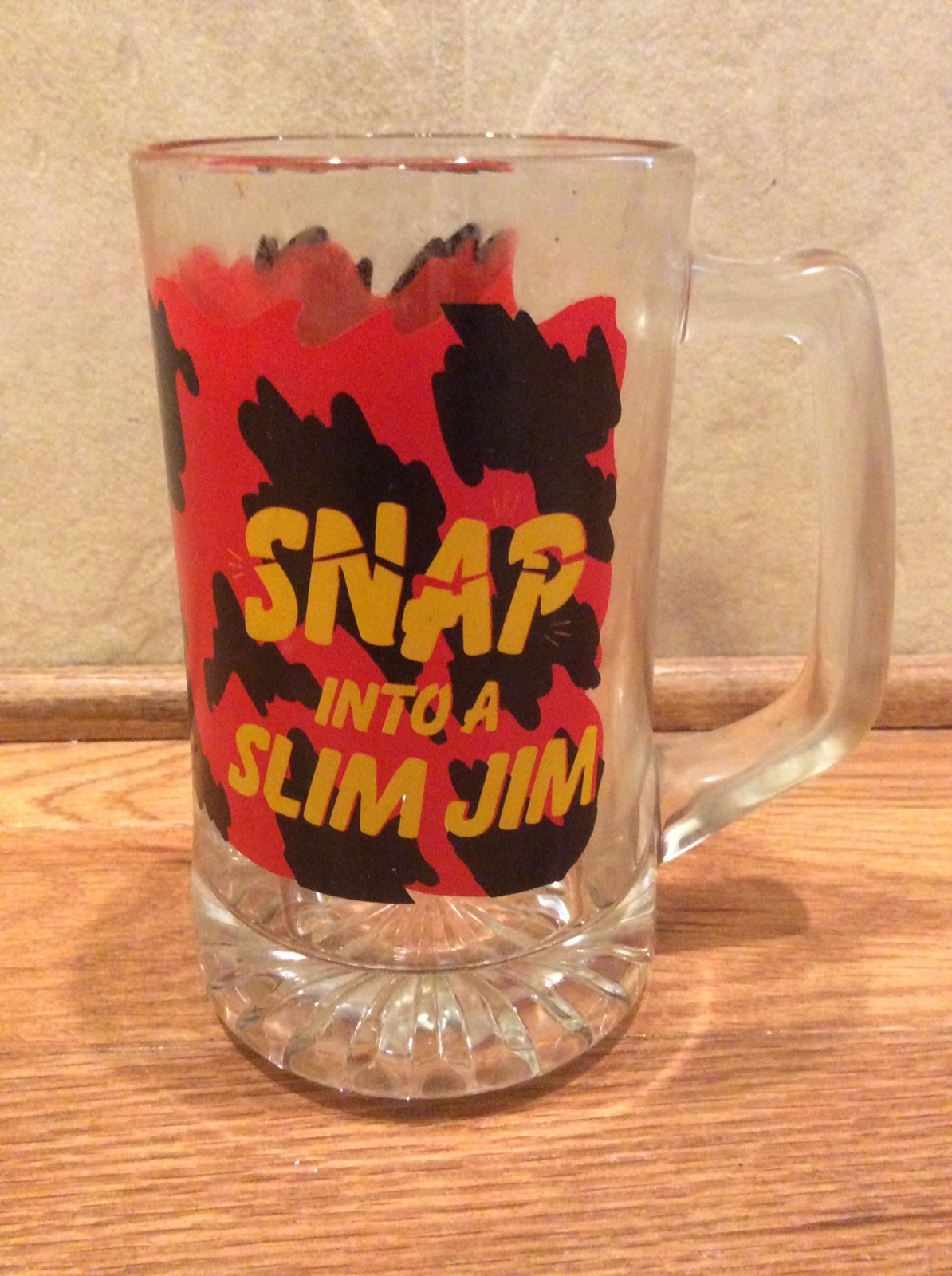 SLIM JIM Advertising Mug SNAP INTO A SLIM JIM Glass Mug Large | eBay