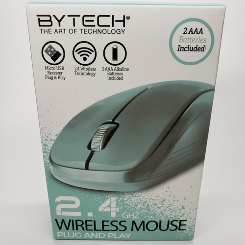 BYTECH 2.4GHz WIRELESS MOUSE PLUG AND PLAY - 2 AAA Batteries included ...