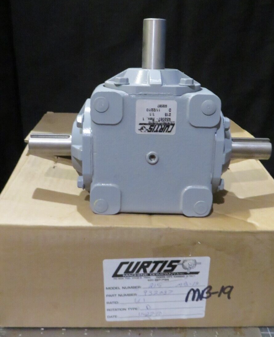 Curtis Machine Company 932087 -Rev 1 Gearbox 215 MB-19, 1:1, 1” Shaft ...