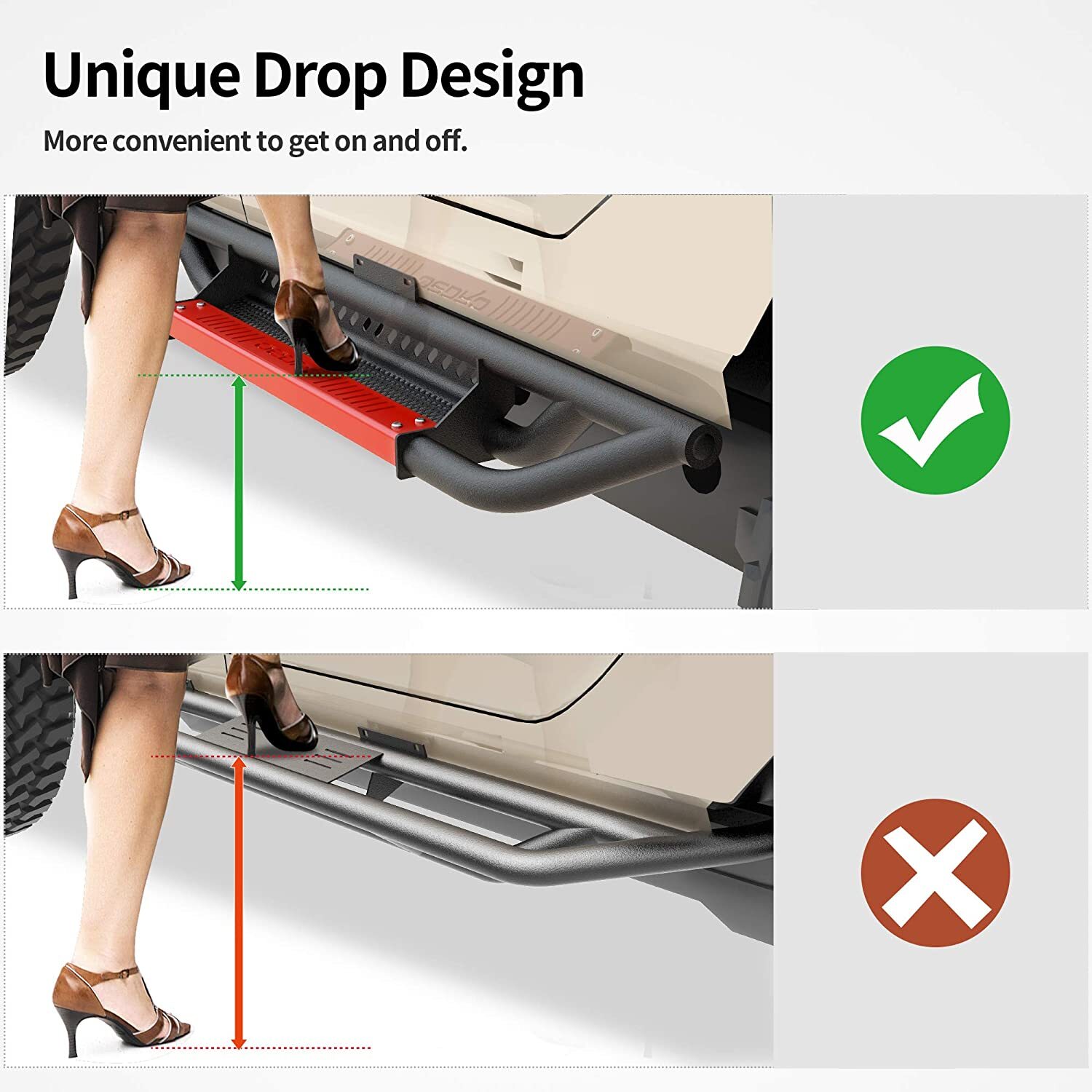 OEDRO Running Boards for 2019-2023 Silverado/Sierra 1500 Crew Cab Side ...