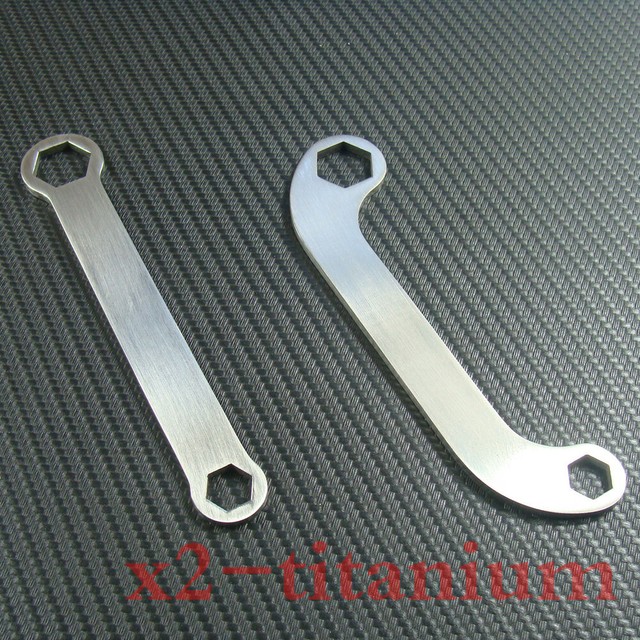 Ti Titanium 6 point bent wrench spanner 10mm / 15mm metric hand tools ...