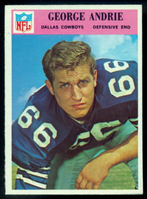 1966 PHILADELPHIA FOOTBALL #54 GEORGE ANDRIE NM DALLAS COWBOYS College ...