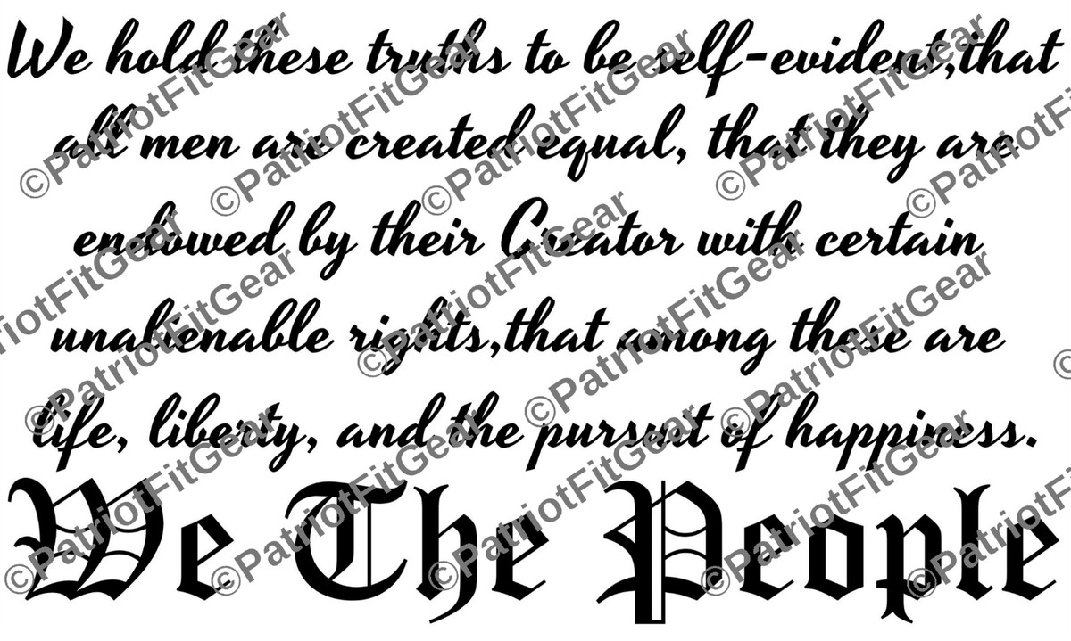 Declaration Of Independence We The People Text